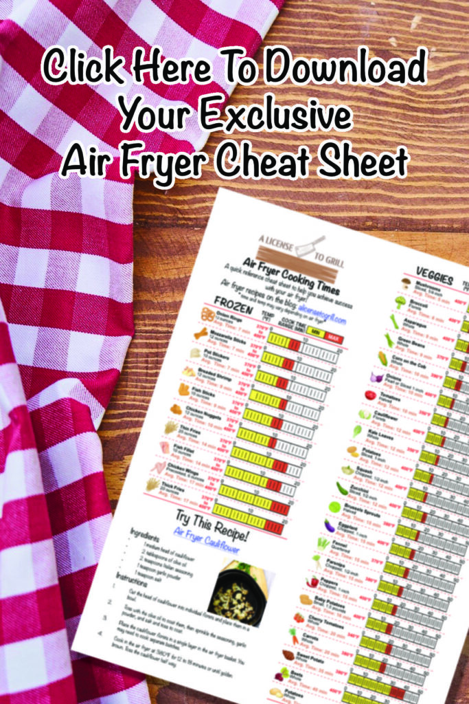 Air Fryer Cheat Sheet - A License To Grill