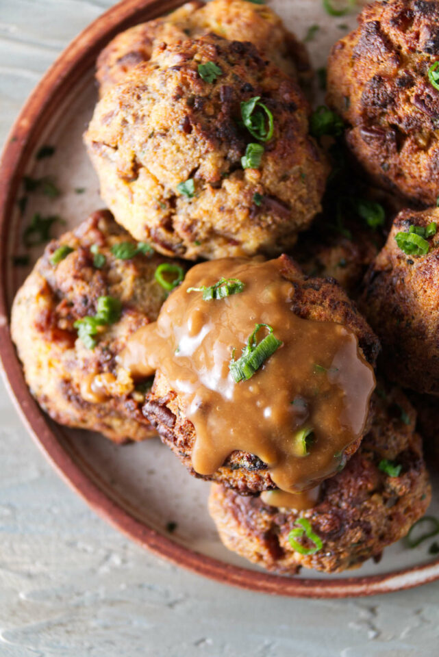 Air Fryer Stuffing Balls - A License To Grill