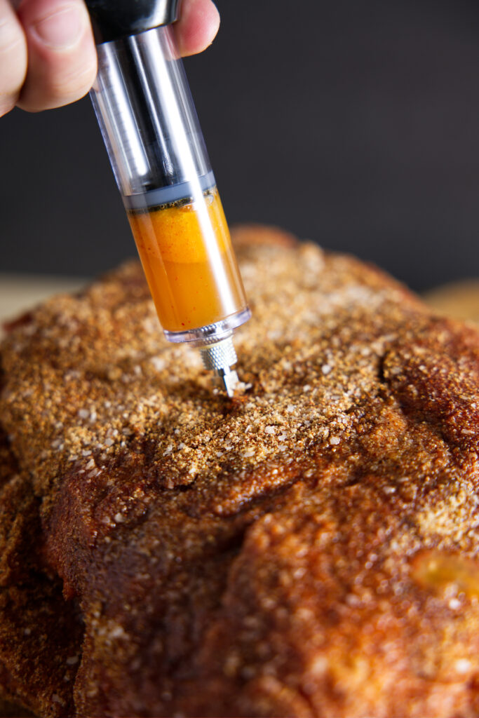 Pork Butt Injection - How to Inject Pork Boston Butt - A License To Grill